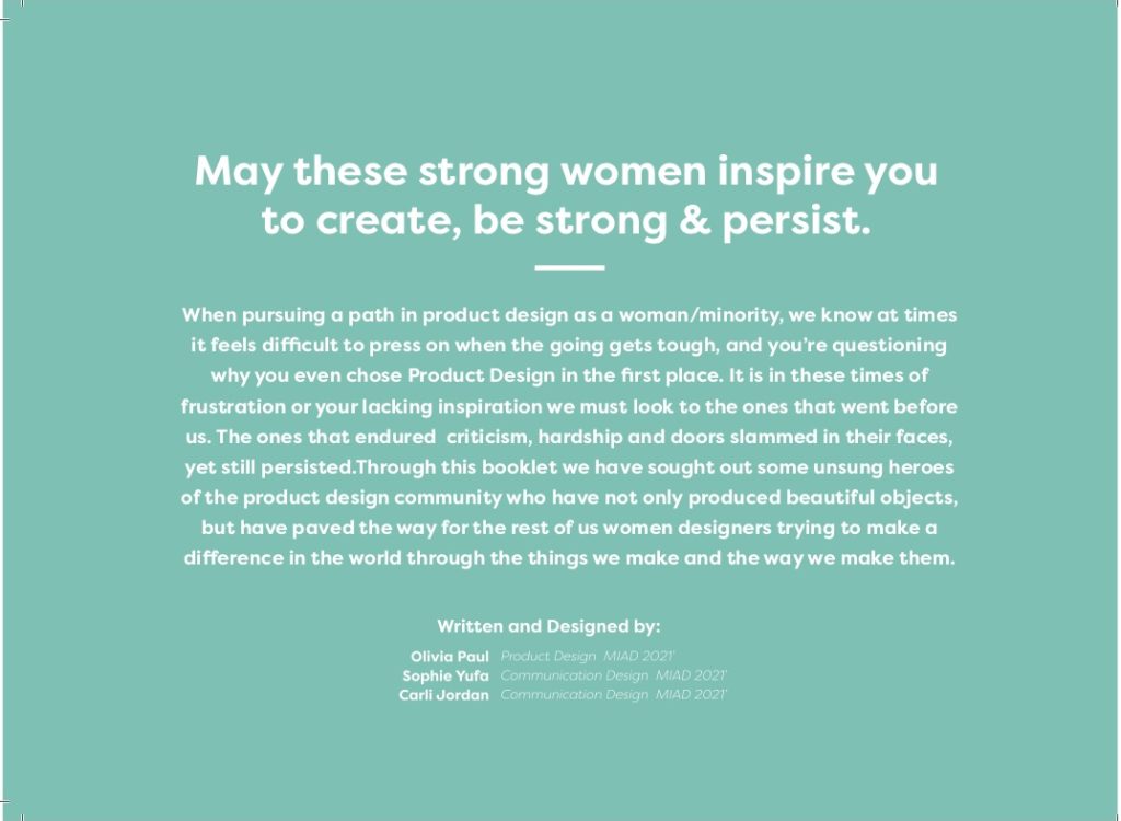 MIAD students celebrate and honor women in Product Design - Milwaukee ...